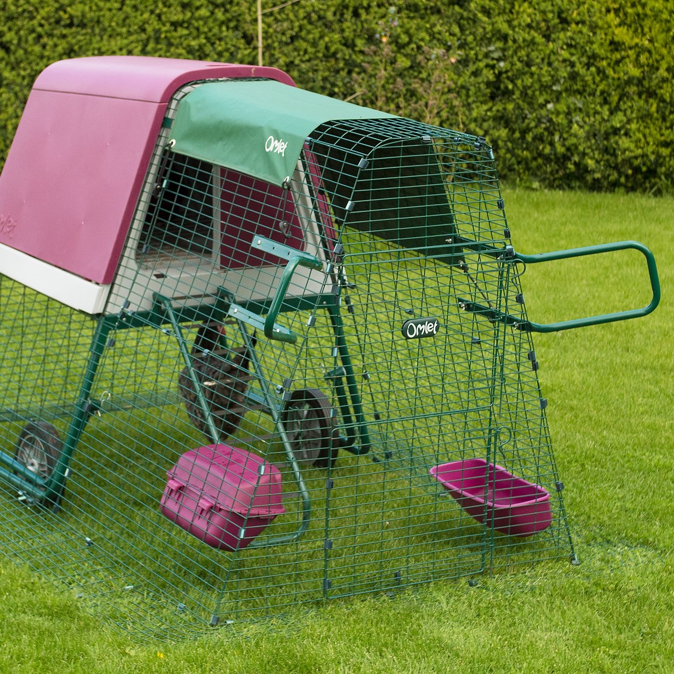 Eglu Go Up Wheel Set + Run Handles | Omlet