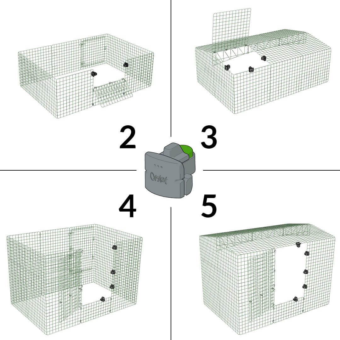 Easy Access Locks for Zippi Runs - Pack of 4 | Omlet