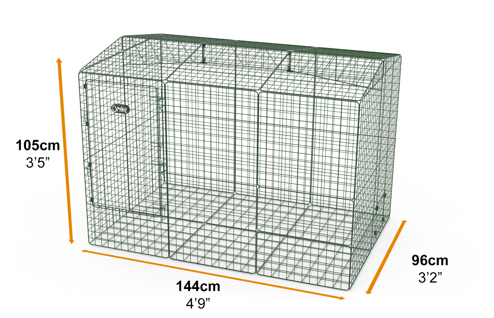 Zippi Rabbit Run with Roof and Underfloor Mesh - Double Height | Omlet